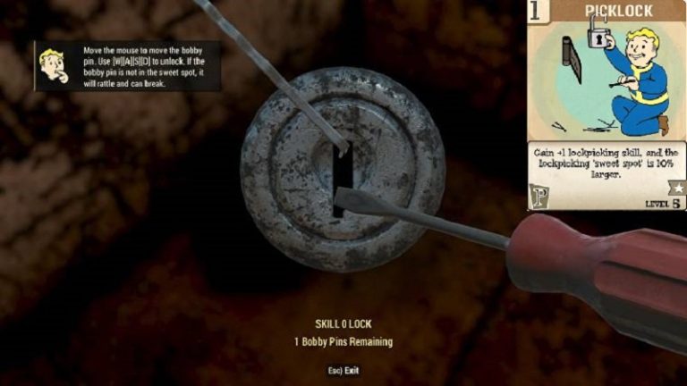 Fallout 76 Lockpicking Perk - How to Get Unlock the Picklock Card