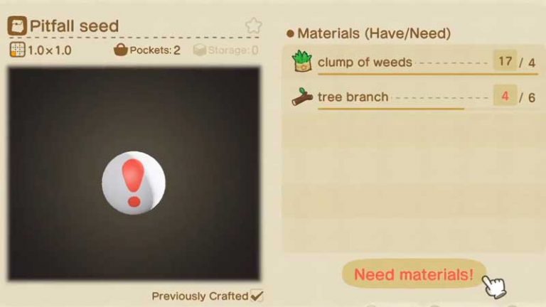 How to Get Pitfall Seeds in Animal Crossing: New Horizons