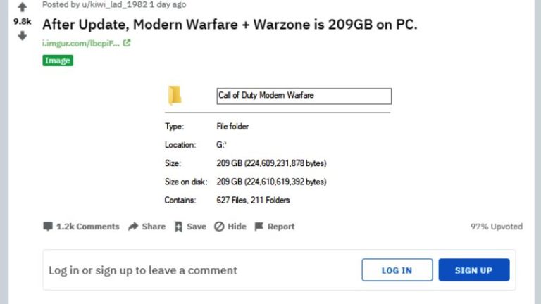 Call of Duty: Modern Warfare & Warzone File Size Is 209GB on PC After ...
