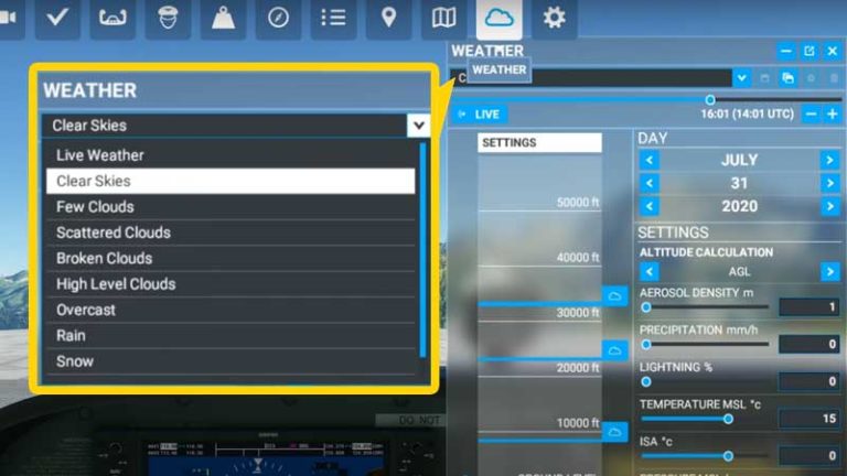 Microsoft Flight Simulator 2020 Weather: How To Change It Easily