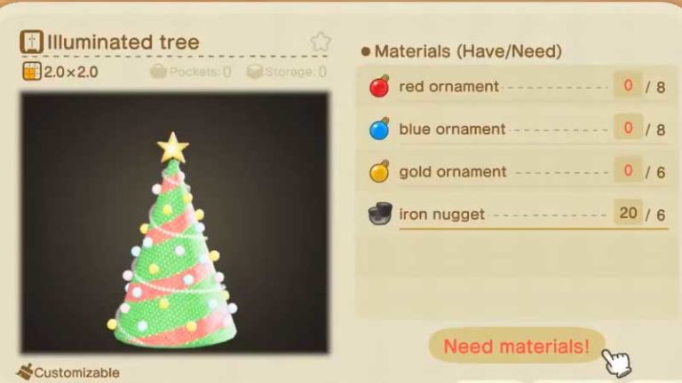 How To Get Christmas Tree In ACNH | Craft Festive Trees