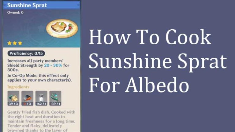 How to cook Sunshine Sprat for Albedo in Genshin Impact