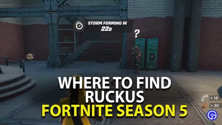 Where To Find Ruckus In Fortnite Chapter 2 Season 5 - Gamer Tweak