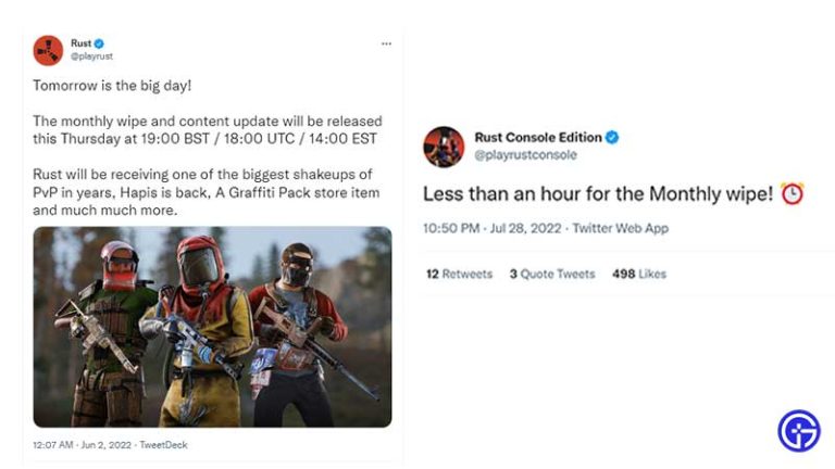 When Is Next Rust Wipe Update? (PC & Consoles 2023 Schedule)