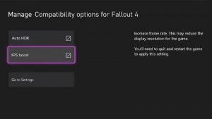 Fallout 4: How To Enable FPS Boost On Xbox Series X & Xbox Series S