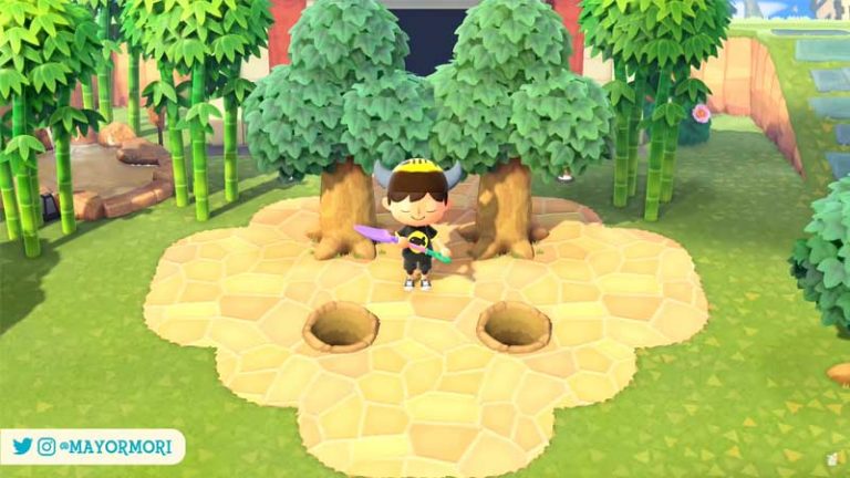 ACNH: Plant Trees On Paths | Construction Guide | Island Beautification