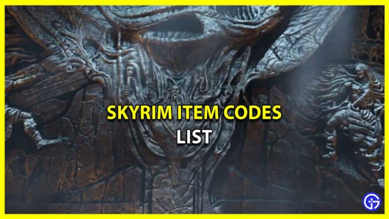 Skyrim Item Codes List (2023) - Gamer Tweak