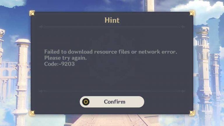Genshin Impact 9203 Error Fix: How To Solve This Issue