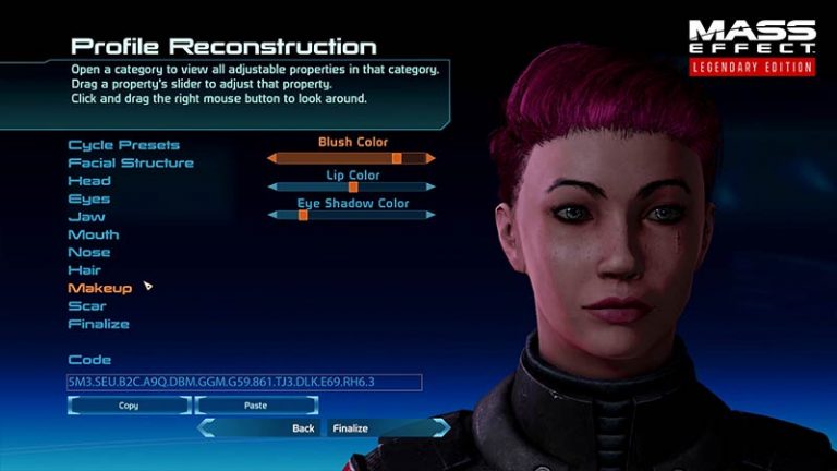 Mass Effect Face Codes List - Gamer Tweak