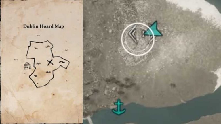 Dublin Hoard Map Treasure Location - AC Valhalla Wrath of the Druids