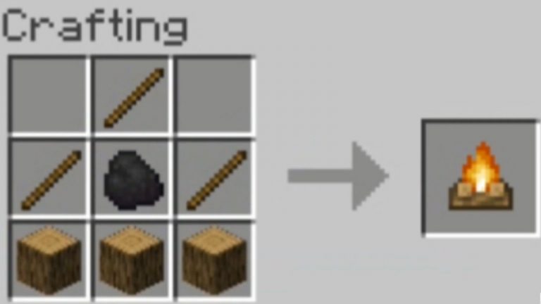 How To Make A Campfire In Minecraft - Crafting Recipe?