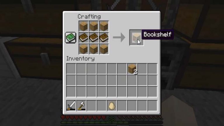 Minecraft: How To Make A Bookshelf - Gamer Tweak