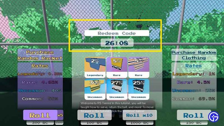 RS Tennis Codes Roblox (May 2023) - Free RoCoins!