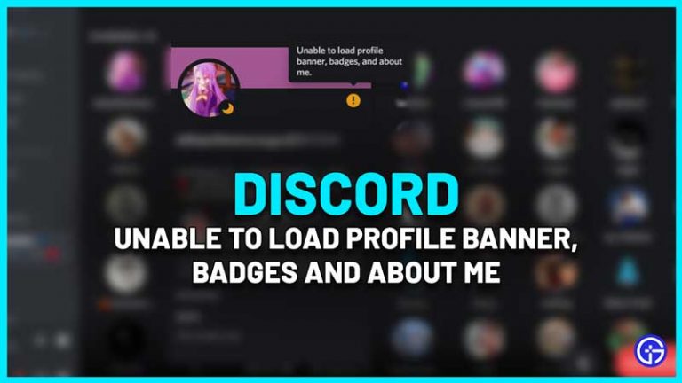 Discord Unable To Load Profile Banner, Badges And About Me