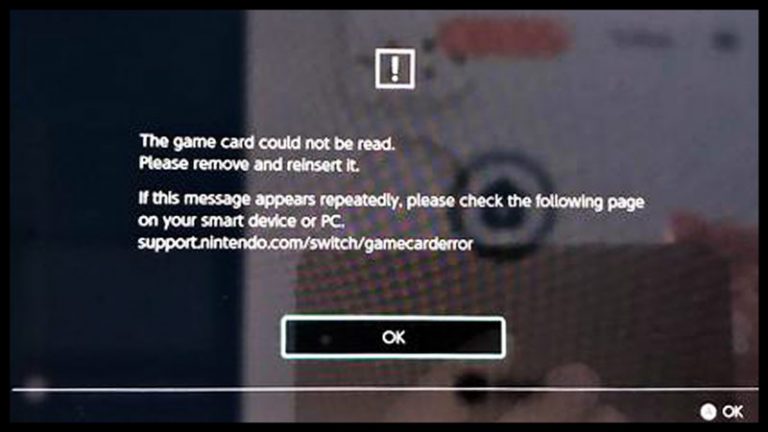 Nintendo Switch: How To Fix The Game Card Error - Gamer Tweak