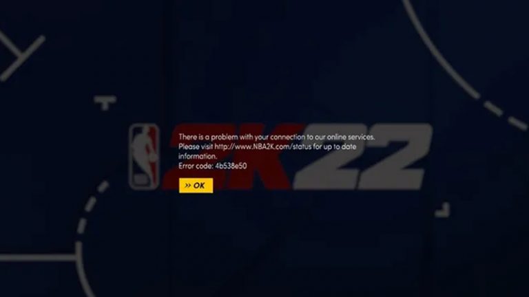 Fix NBA2K22 & NBA2k21 Error 4B538E50 Can't Connect To Server