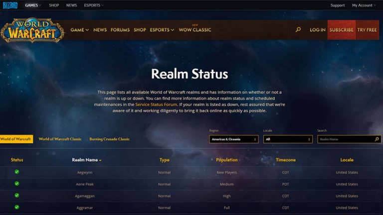 WoW Servers Down? How To Check World Of Warcraft Status