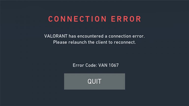 VAN 1067: How To Fix The Error Code In Valorant - Gamer Tweak