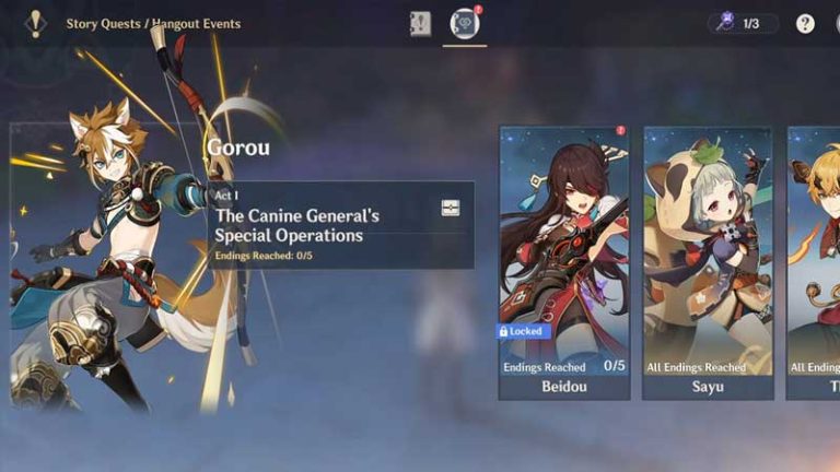 Genshin Impact Gorou Hangout Event Guide - All Endings