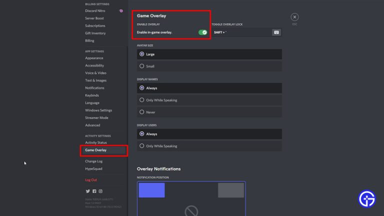 How To Disable Overlay In Discord - Gamer Tweak