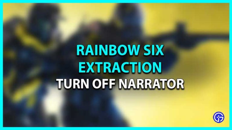 How To Turn Off Text To Speech Narrator In Rainbow Six Extraction