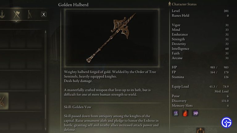 Elden Ring Golden Halberd Build - Gamer Tweak