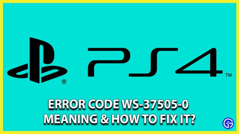 PS4 Error Code WS-37505-0 - What Does It Mean & How To Fix It?
