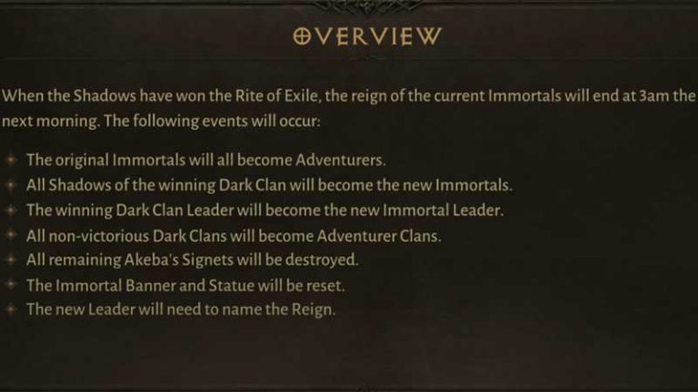 Diablo Immortal Rite Of Exile Explained - Gamer Tweak