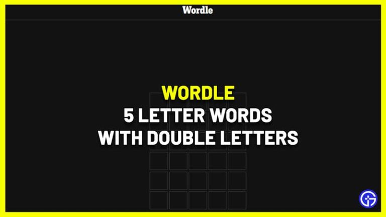 5 Letter Words With Double & Duplicate Letters (Wordle)