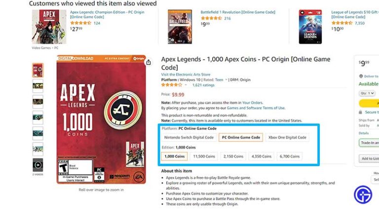 Apex Legends Codes To Redeem For Coins (September 2023)