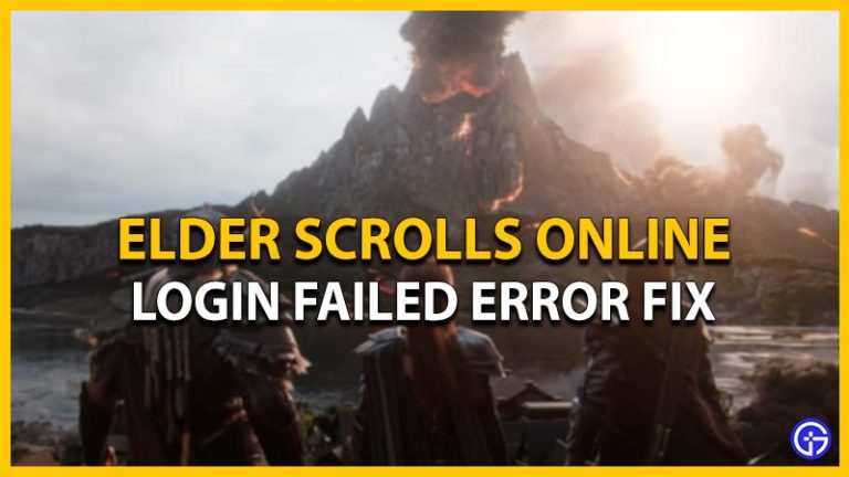 Elder Scrolls Online ESO Login Failed Error Fix - Gamer Tweak