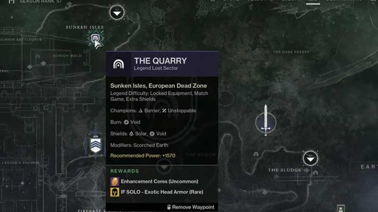 Destiny 2: Find The Quarry Legendary Lost Sector - Gamer Tweak