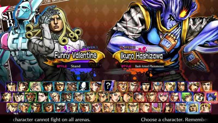 Character List For JoJo's Bizarre Adventure: All Star Battle R