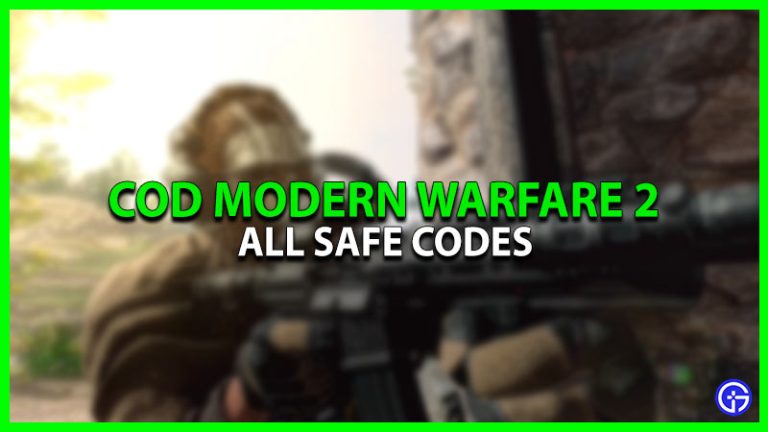 COD MW2 Safe Codes (Alone, El Sin Nombre)