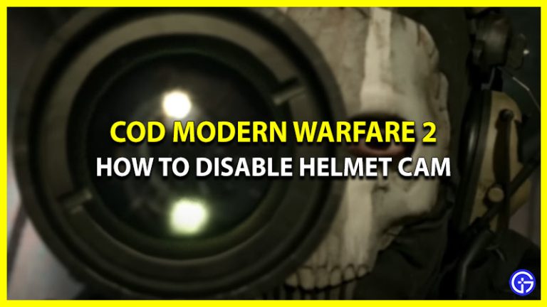 How To Disable Helmet Cam In COD MW 2