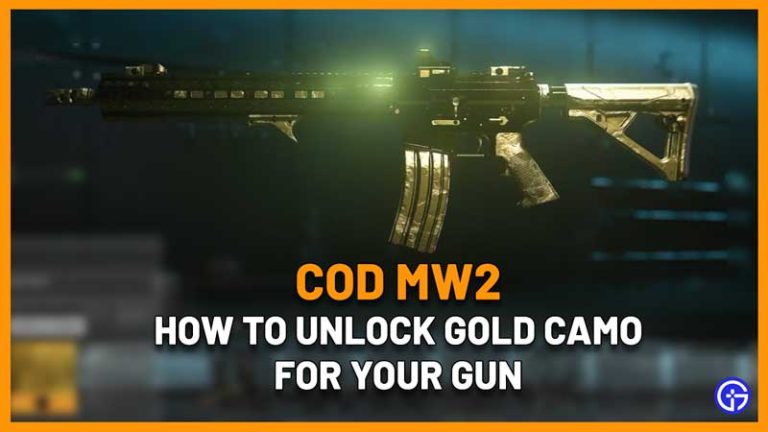 MW2: How To Unlock Gold Camo for Weapon/Gun In COD
