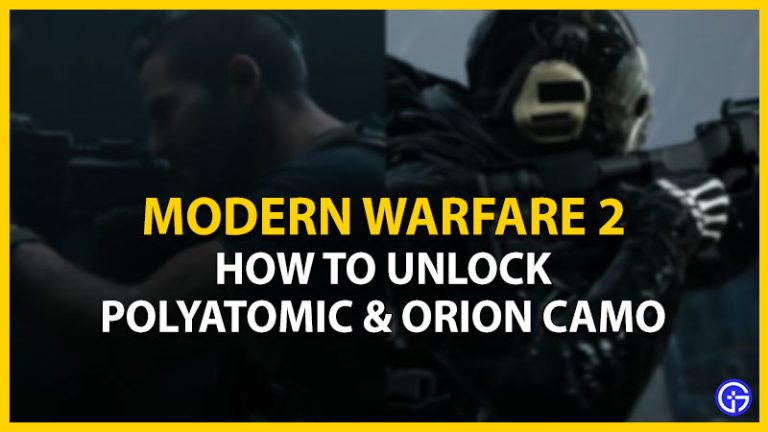 MW2: How To Unlock Polyatomic & Orion Camo - Gamer Tweak