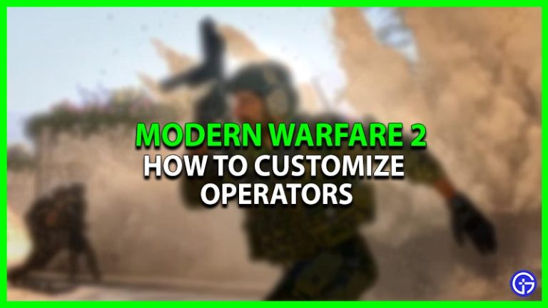 COD MW2: How To Customize Operators - Gamer Tweak