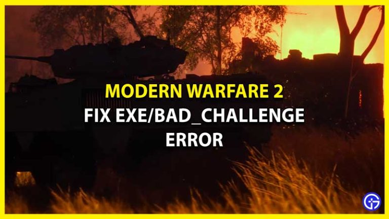 How To Fix Exe/Bad_Challenge Error In MW2 - Gamer Tweak