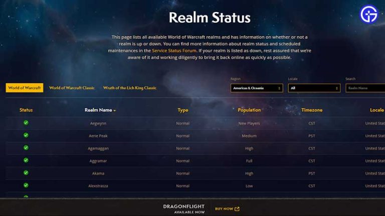 How To Fix WoW "World Server Is Down" Error? - Gamer Tweak
