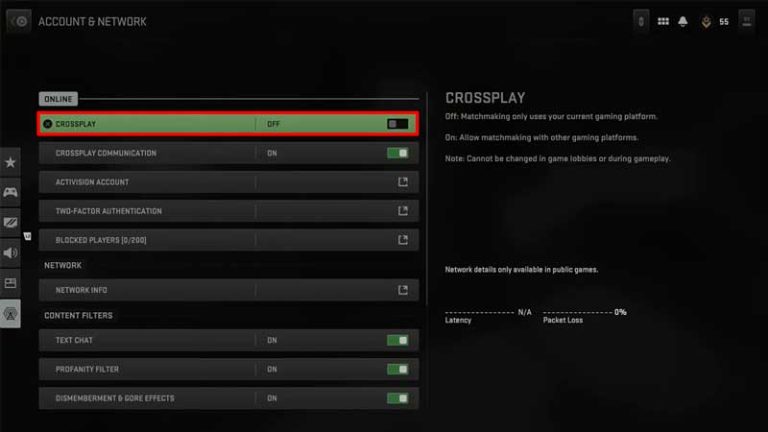 COD Warzone 2: How To Disable Platform Crossplay