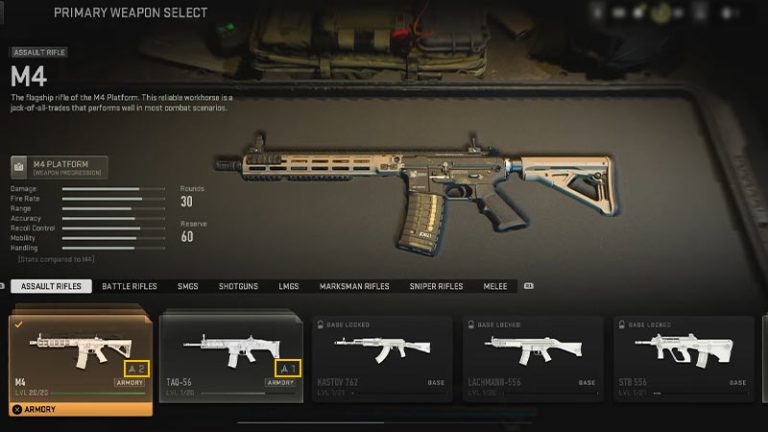 COD Modern Warfare (MW) 2 Weapon Blueprints List