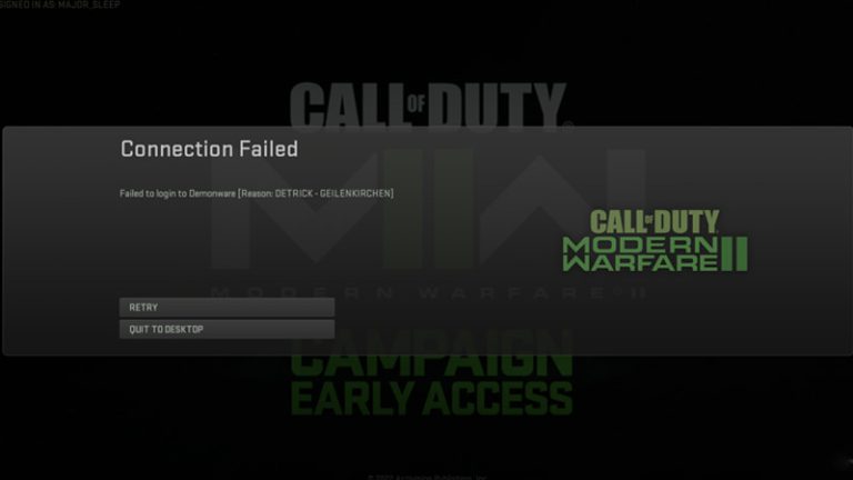Fix Detrick Geilenkirchen Connection Failed Warzone 2 And MW2