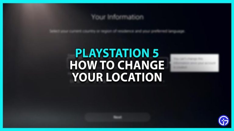 How To Change Your Location On PS5 (PSN Region)