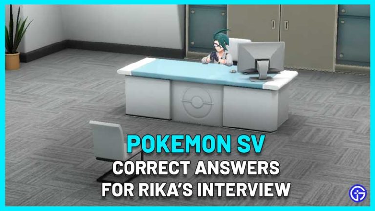Correct Answers For Elite Four Rika Interview Quiz In Pokemon SV