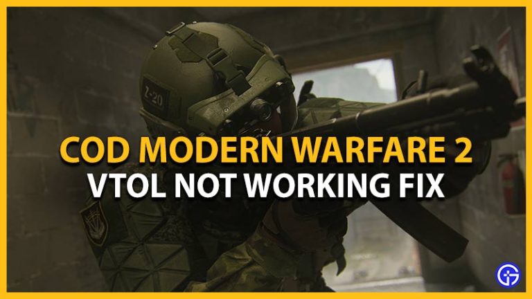 How To Fix Modern Warfare 2 VTOL Not Working - Gamer Tweak