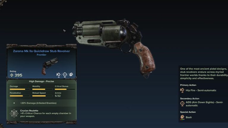 How To Get Quickdraw Stub Revolver In Warhammer 40K: Darktide