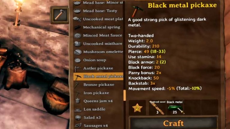 How To Craft Black Metal Pickaxe In Valheim - Gamer Tweak