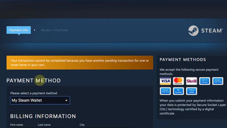 Best Fixes For Steam Purchase Stuck On Working Error