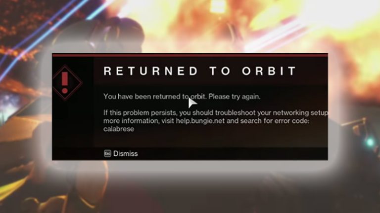 How To Fix Calabrese Error Code In Destiny 2
